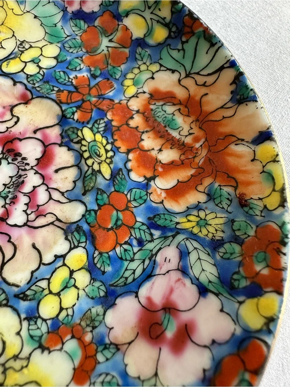 Art | Millefleur Plate 195s70s Lotus Blooms Brand China | Poshmark